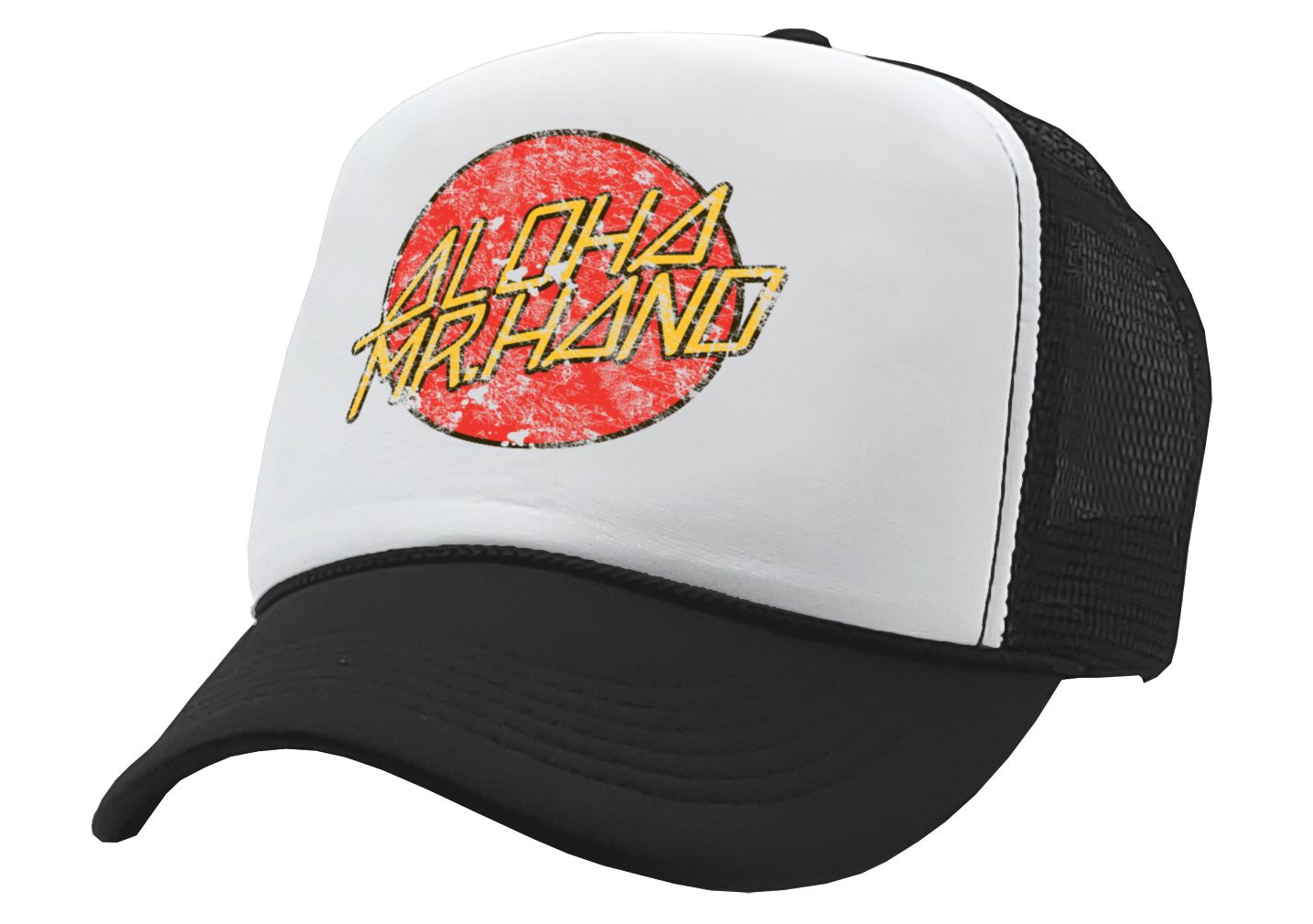 ALOHA MR HAND - ridgemont movie 1980's classic - Retro Style Trucker C
